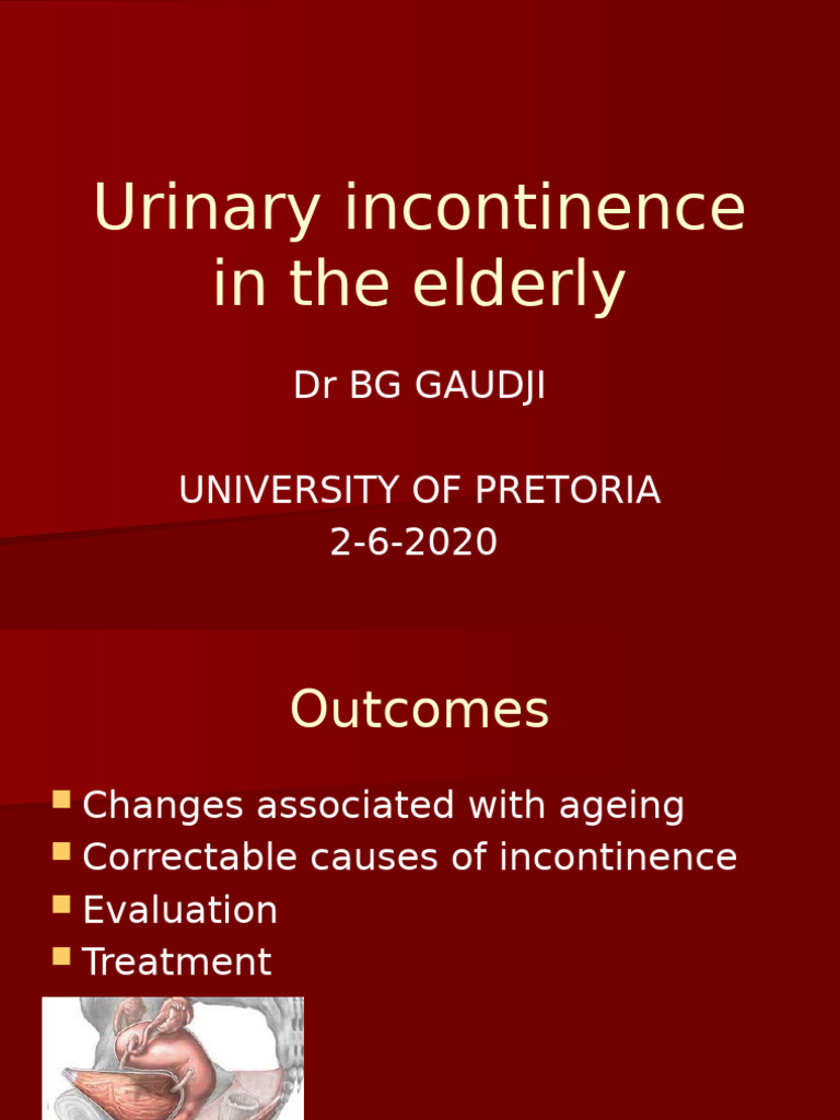 Urinary Incontinence in the Elderly | PDF | Urinary Incontinence ...