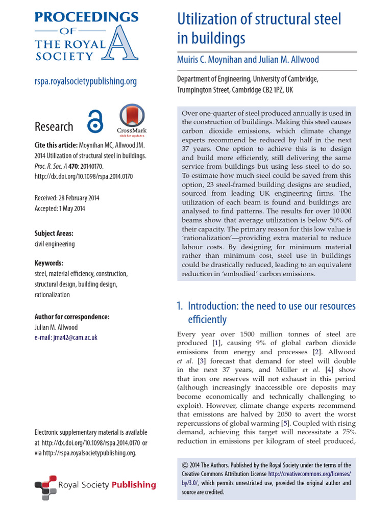Steel Utilization Ratio in Building Design | PDF | Buckling | Beam ...