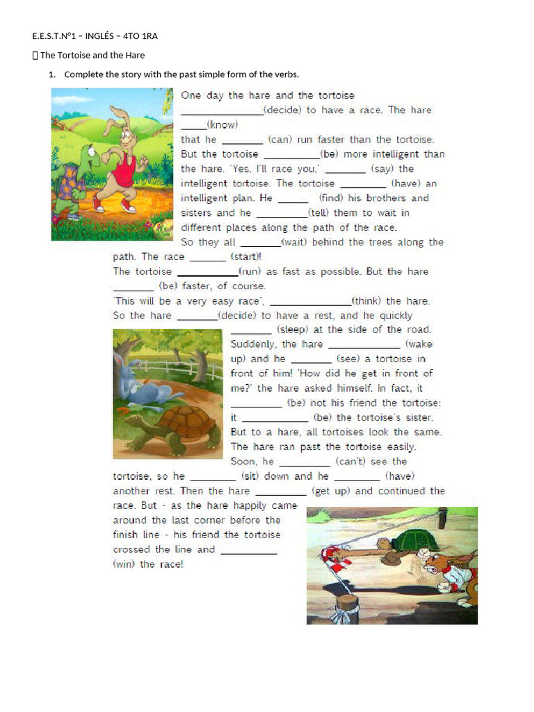 The Tortoise and The Hare Acivities | PDF