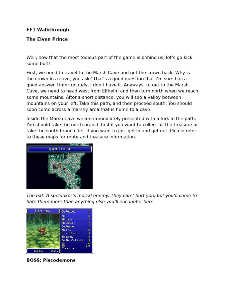 Obtaining the Mystic Key in FF1 | PDF | Dwarf (Dungeons & Dragons)