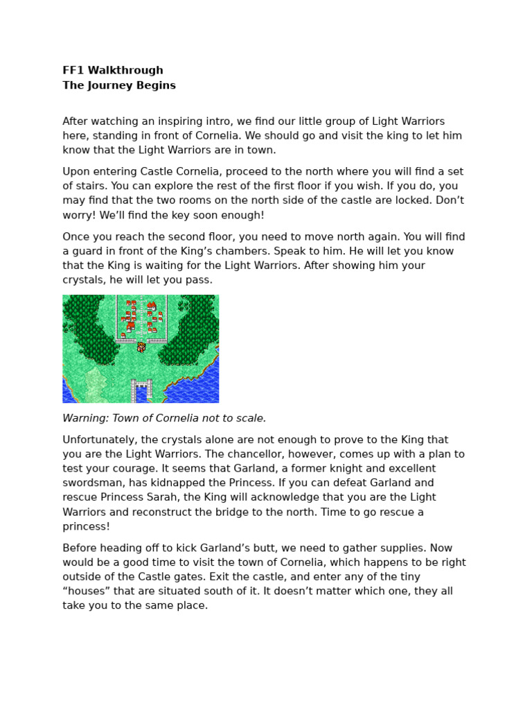 FF1 Walkthrough CH1 | PDF | Magician (Fantasy)