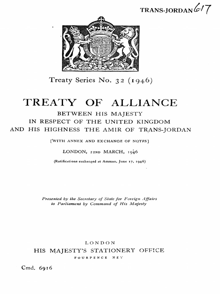 Treaty of Alliance Between His Majesty in Respect of The United Kingdom ...