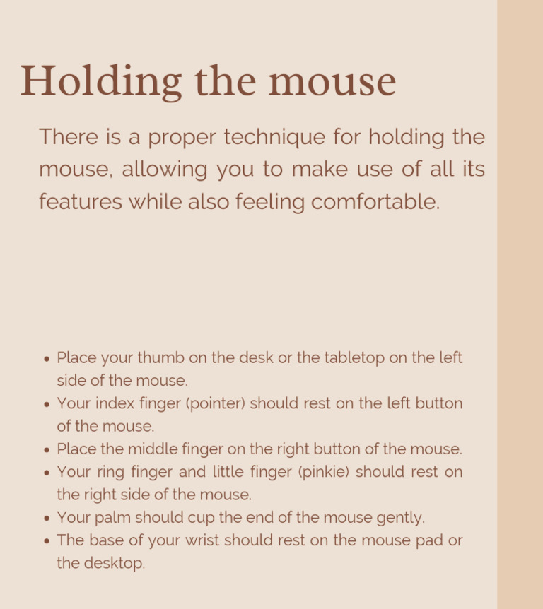 Proper Use of The Computer Mouse | PDF