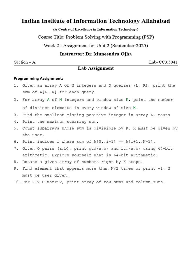 Week2 - Assignment 3 - Unit 2 | PDF