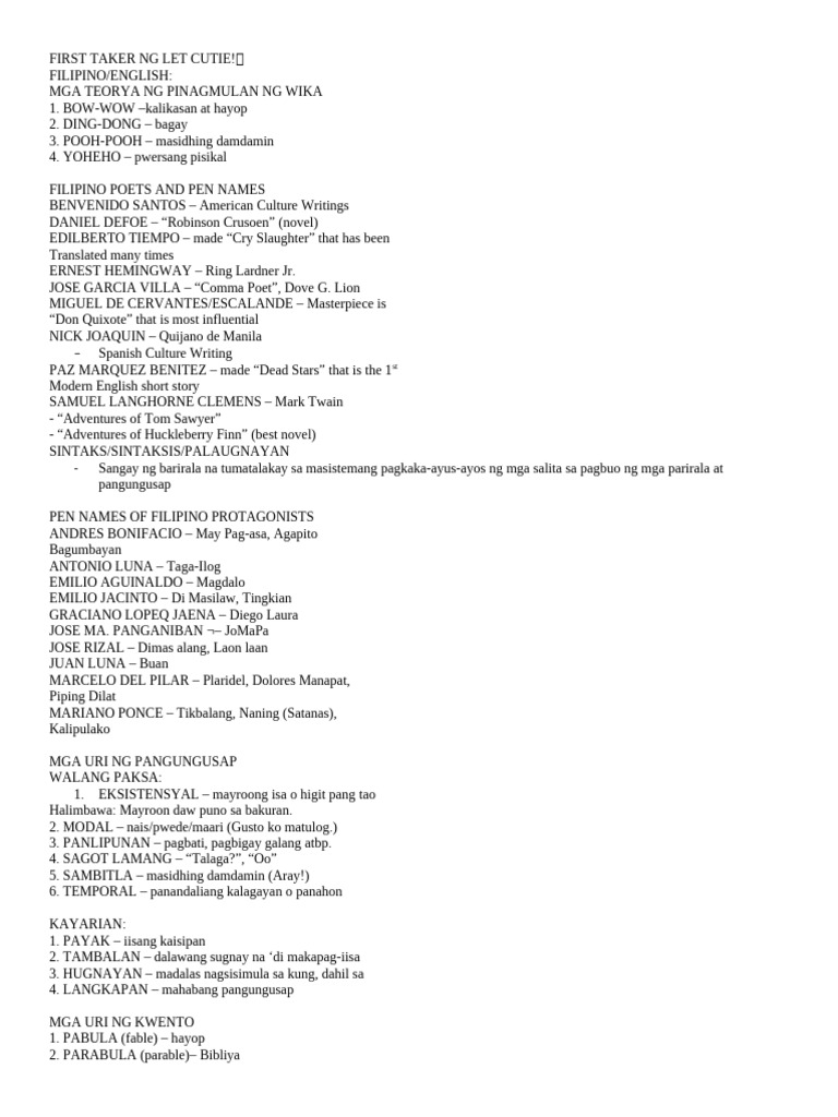 Let Review 1 | PDF