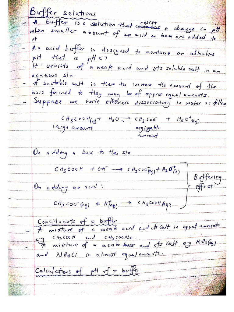 Buffer Solutions | PDF