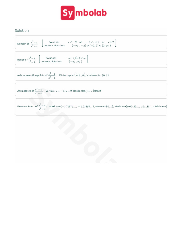 Symbolab - Solutions | PDF