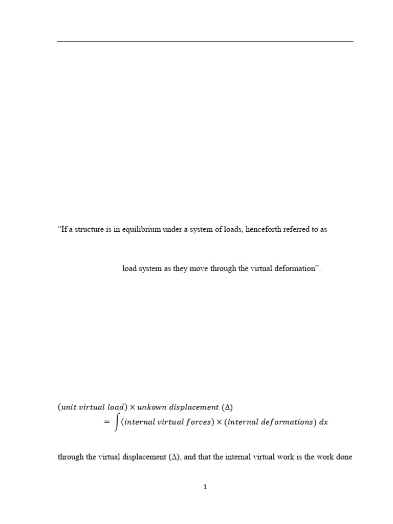 CE 302 Lecture 4 (Virtual Work) | PDF | Bending | Solid Mechanics