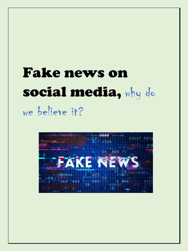 Understanding Fake News on Social Media | PDF | News | Human Communication