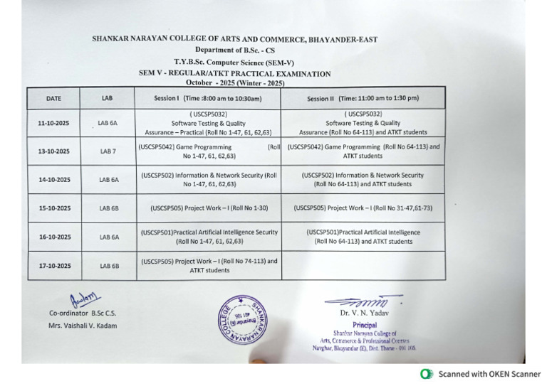 TYCS Practical Exam | PDF