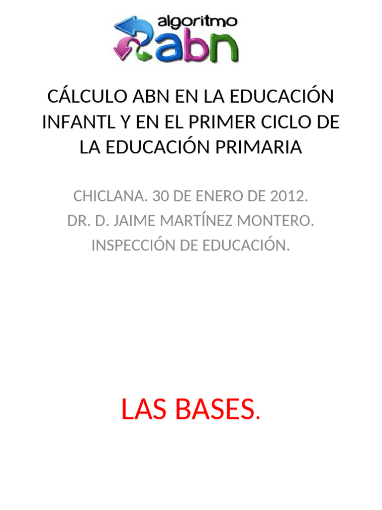 Cálculo ABN en Educación Infantil y Primaria | PDF | Aprendizaje ...