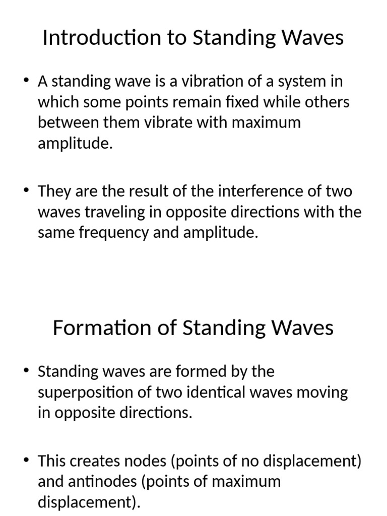 Standing Waves Presentation | PDF