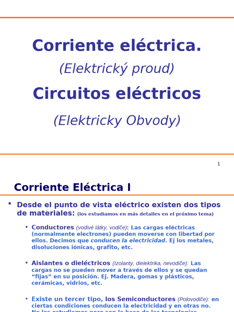 Tema4 Corriente Electrica | PDF | Resistencia Eléctrica y Conductancia ...