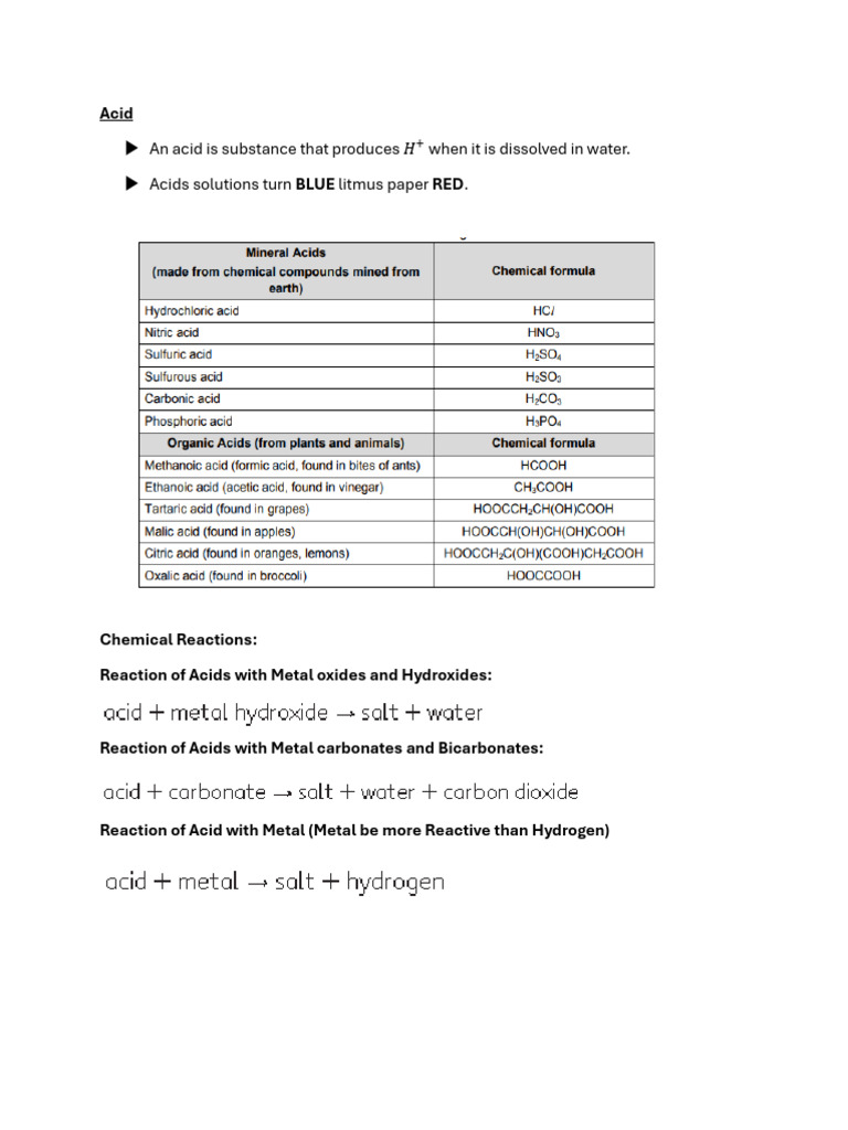 Understanding Acids and Bases Reactions | PDF