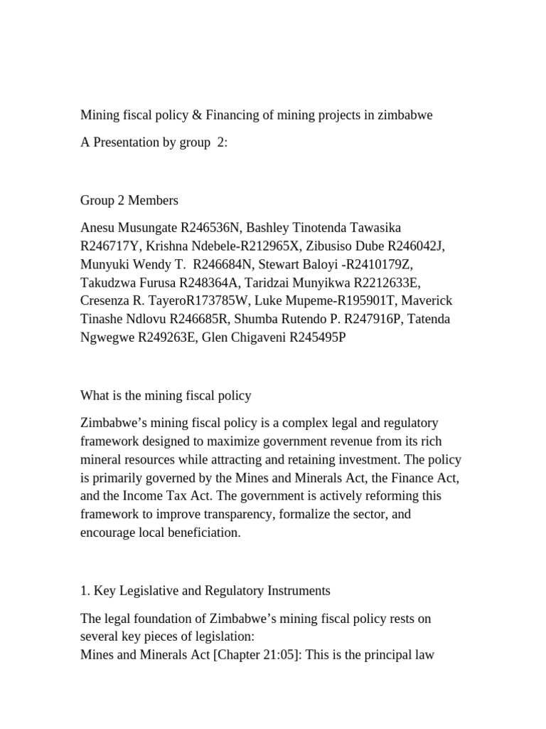 Group 2 Mining Law Presentation | PDF | Taxes | Joint Venture