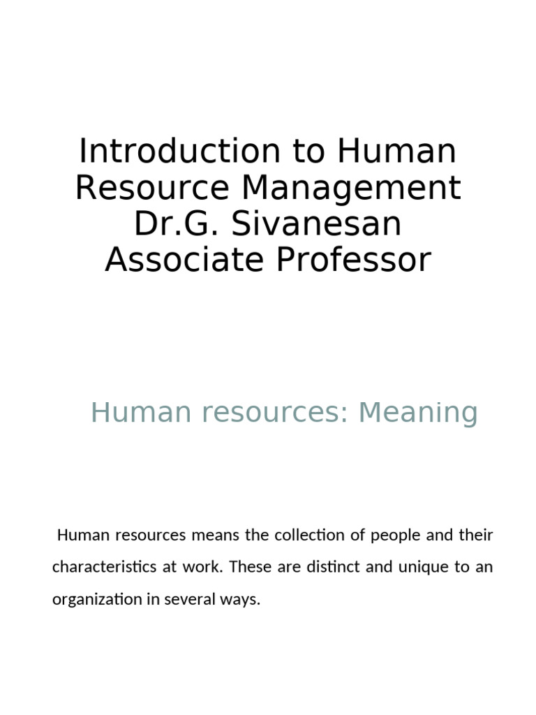 Intro HRM Fall 2025 | PDF | Human Resources | Human Resource Management