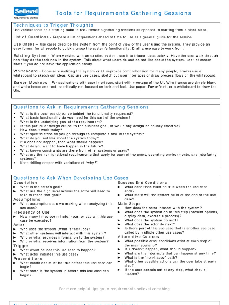 Requirements Gathering Tools | PDF | Use Case | Databases