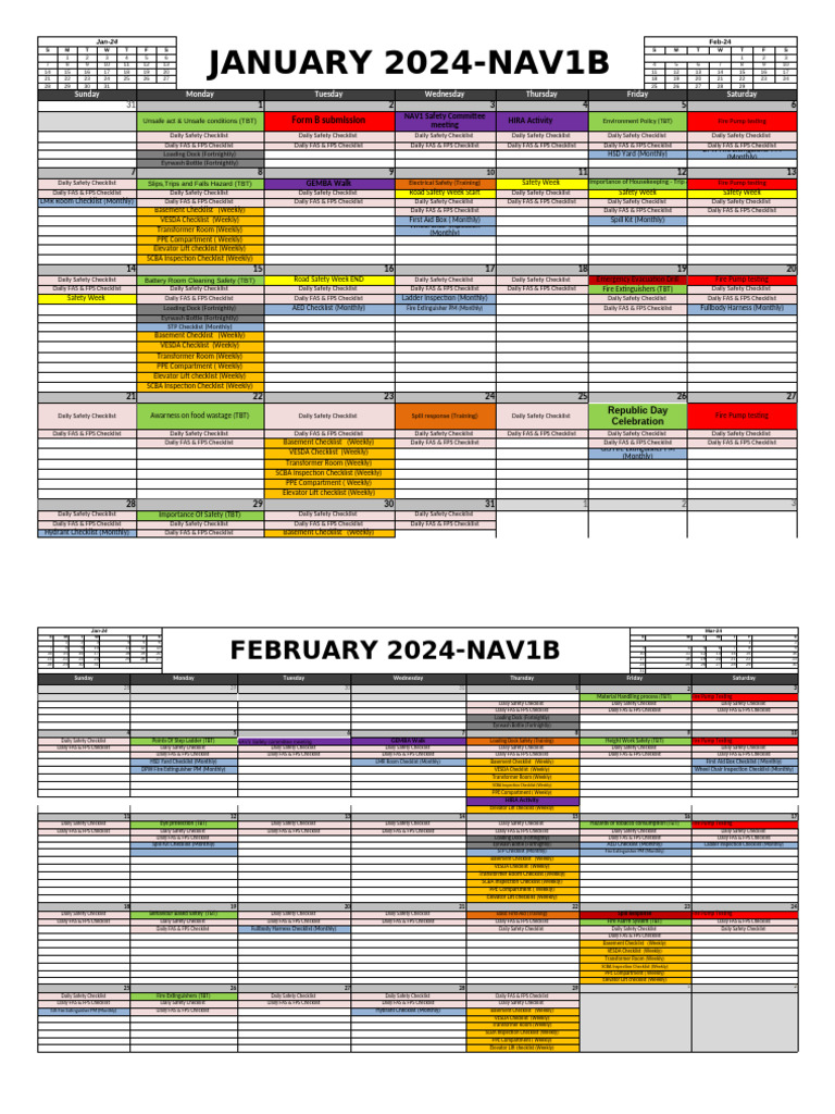 10 EHS Monthly Activity Planner_Oct 2025 | PDF | Elevator | Occupational Safety And Health