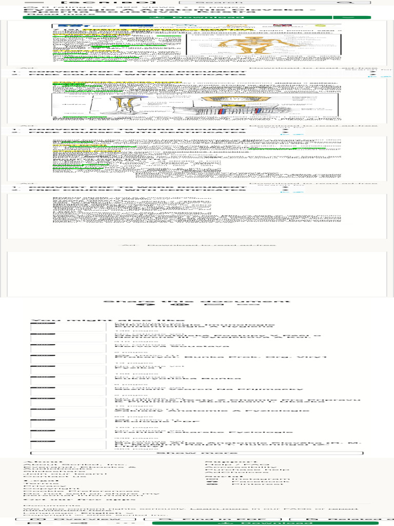 Fyziologie A Anatomie Cloveka - Operna Soustava - Kostra PDF | PDF