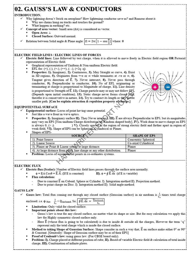 02 Electrostatic - Ii - Watermark | PDF | Electric Field | Electricity