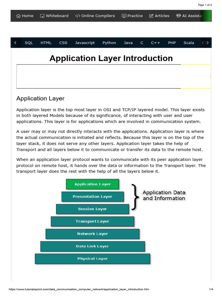 Application Layer Overview in Networking | PDF | File Transfer Protocol ...