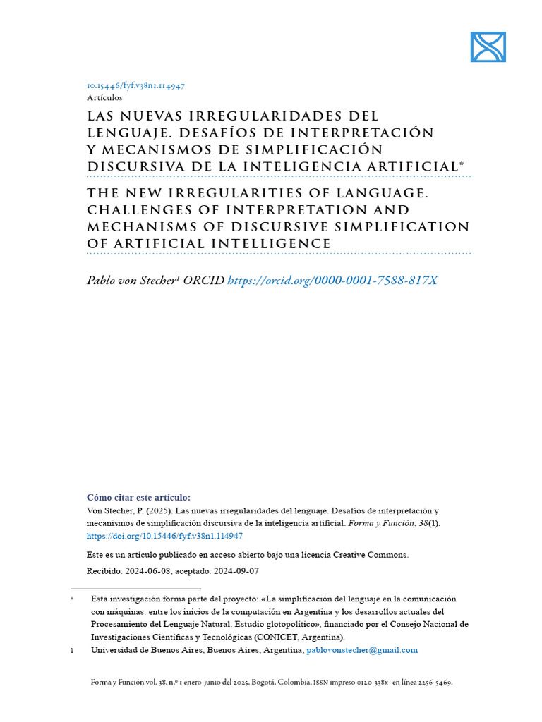Von Stecher. Las Nuevas Irregularidades Del Lenguaje | PDF | Lingüística | Inteligencia artificial