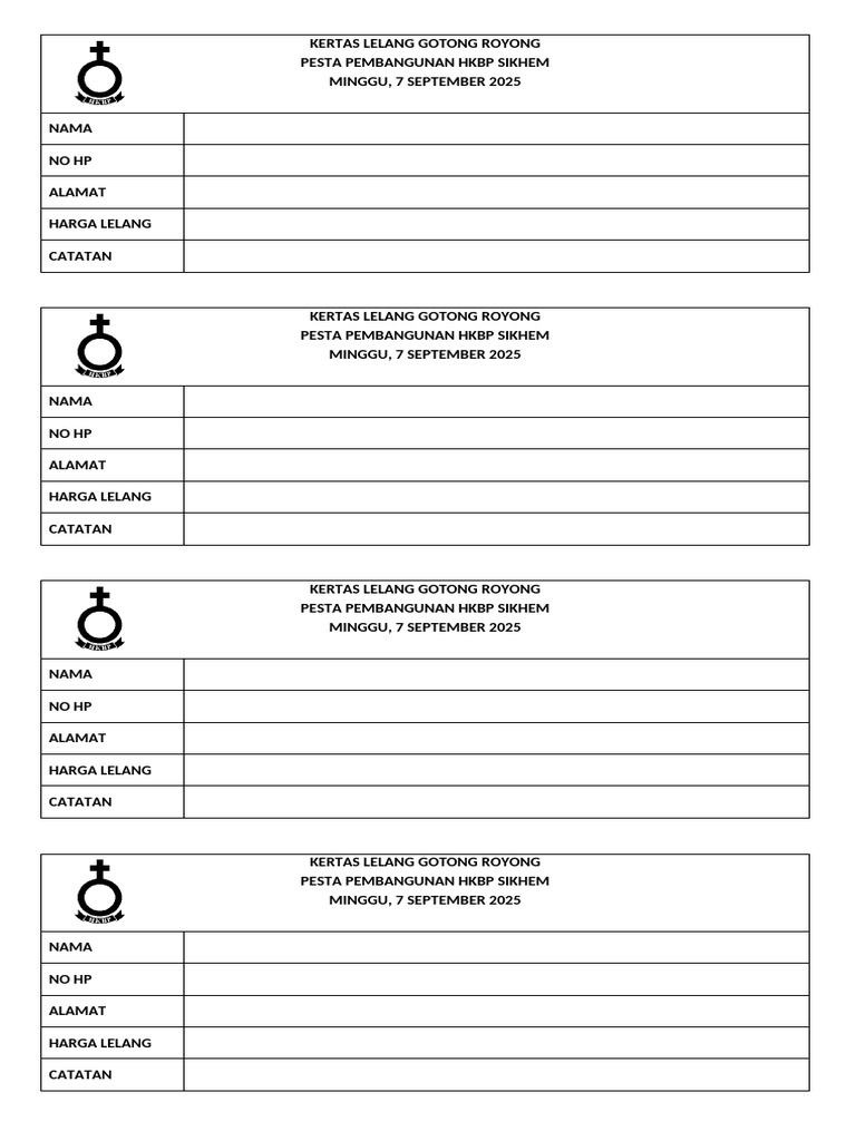 Lelang Pembangunan HKBP Sikhem 2025 | PDF