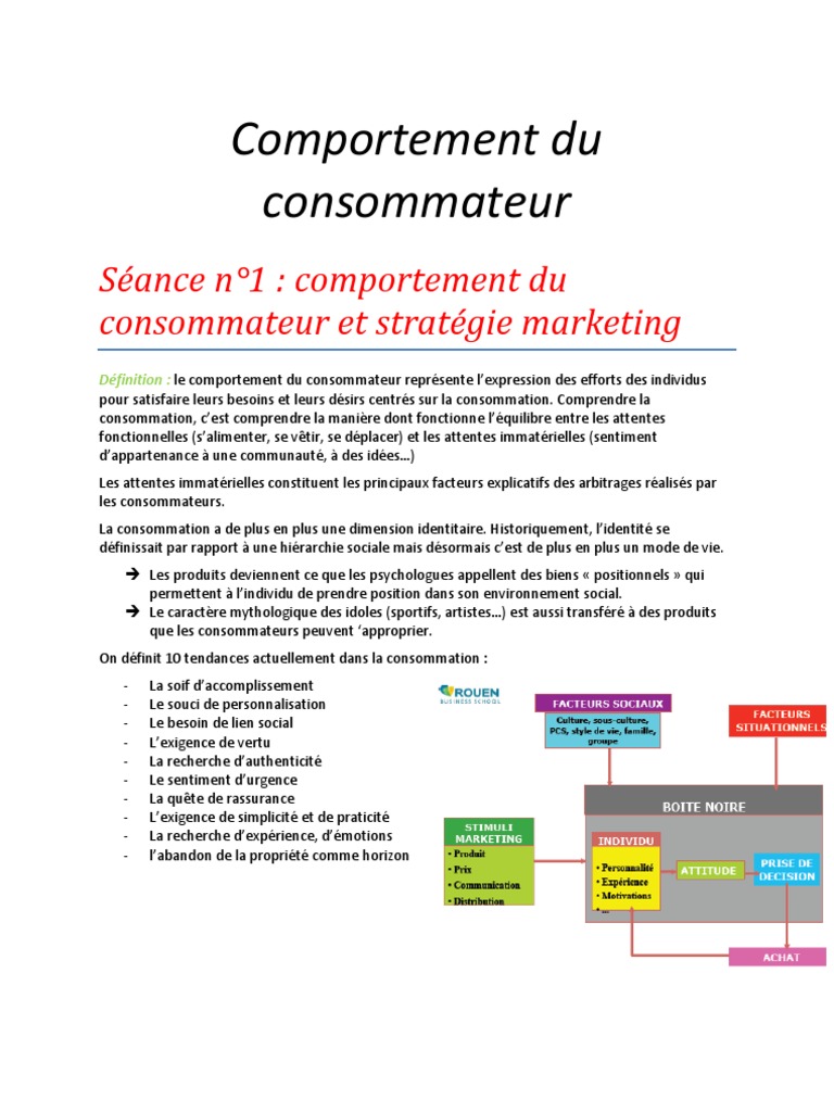 Comportement et motivations du consommateur | PDF | la perception | Motivation