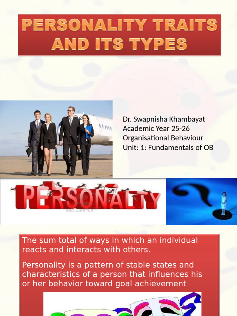 Personality Unit 1 OB | PDF | Psychoanalysis | Psychology