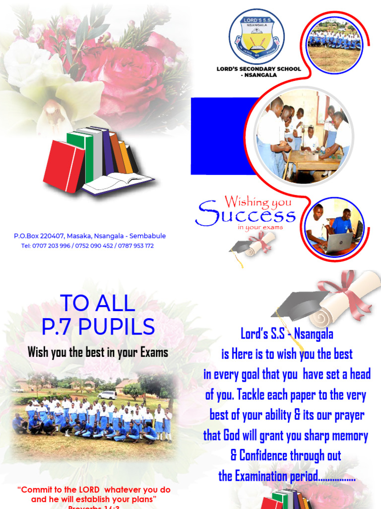 Success Card 2 Side A4 Lord's Secondary School | PDF