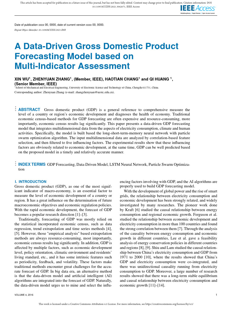 Data-Driven GDP Forecasting Model | PDF | Forecasting | Gross Domestic ...