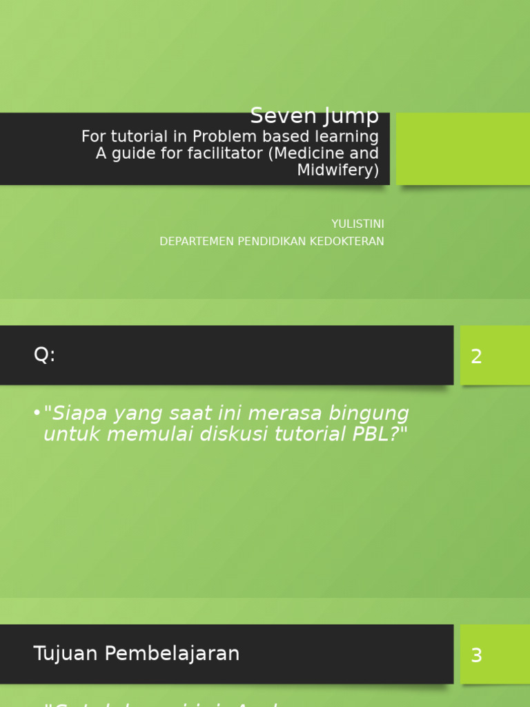 Panduan Seven Jump dalam PBL | PDF
