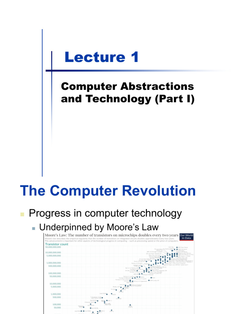 Lecture 01 - Computer Abstractions and Technology | PDF | Computer Data ...