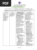 NCOI Annotations Form For Teacher V Applicant | PDF | Teachers | Annotation