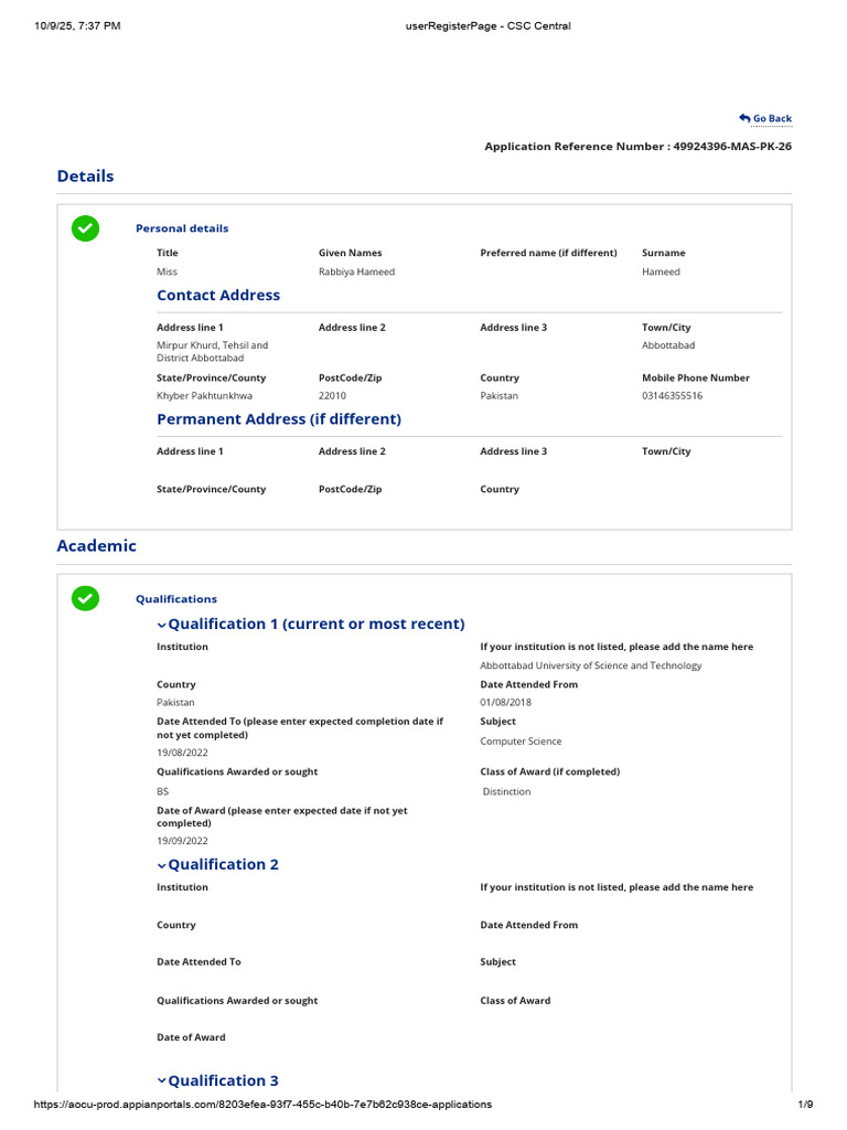 UserRegisterPage - CSC Central | PDF | Artificial Intelligence ...