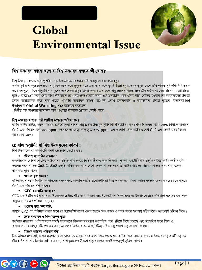 12 Global Environmental Issue | PDF