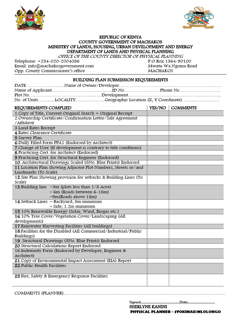 Plan Submission Requirements | PDF