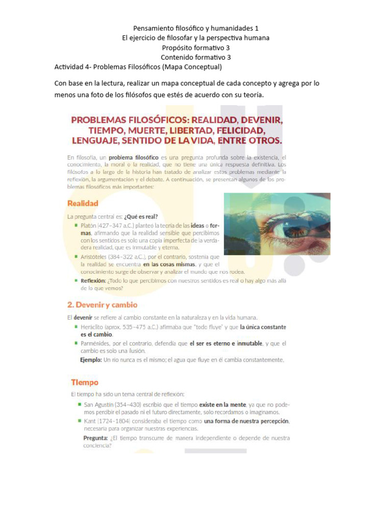 P3.3-Actividad 4 - Problemas Filosóficos (Mapa Conceptual) | PDF