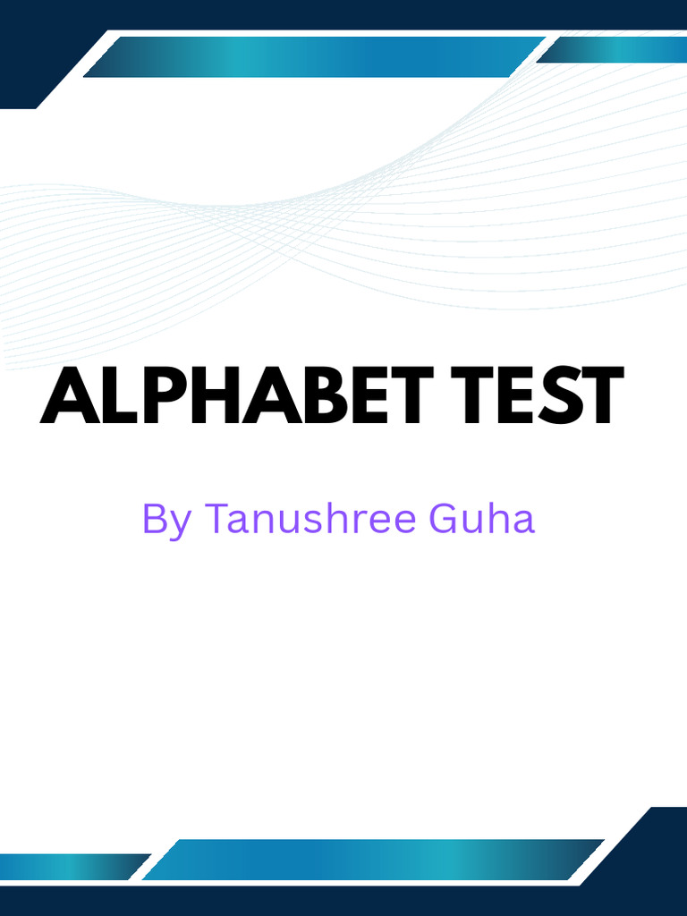 Alphabet Test | PDF