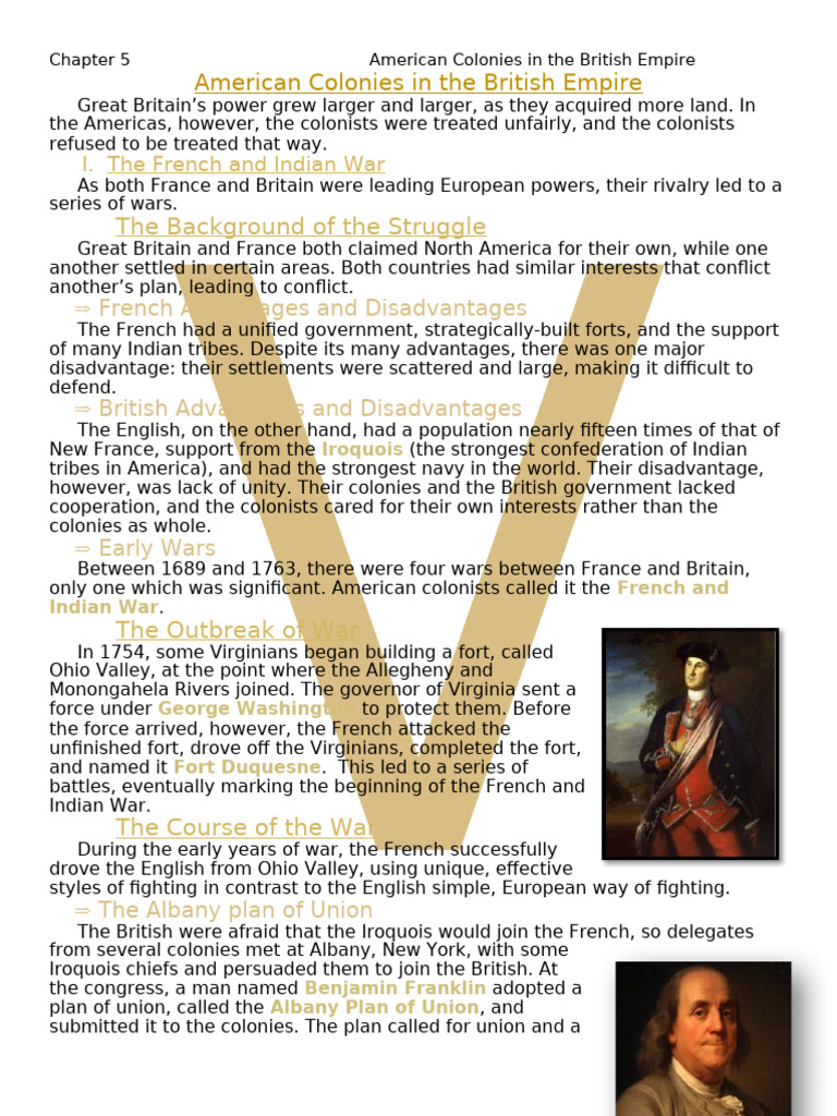 Chapter 5-American Colonies in The British Empire | PDF | British ...