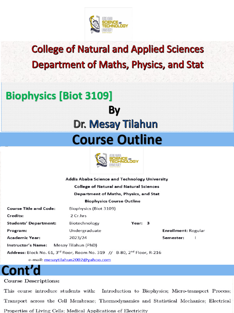Biophysics Full PPT | PDF | Polymers | Spectroscopy
