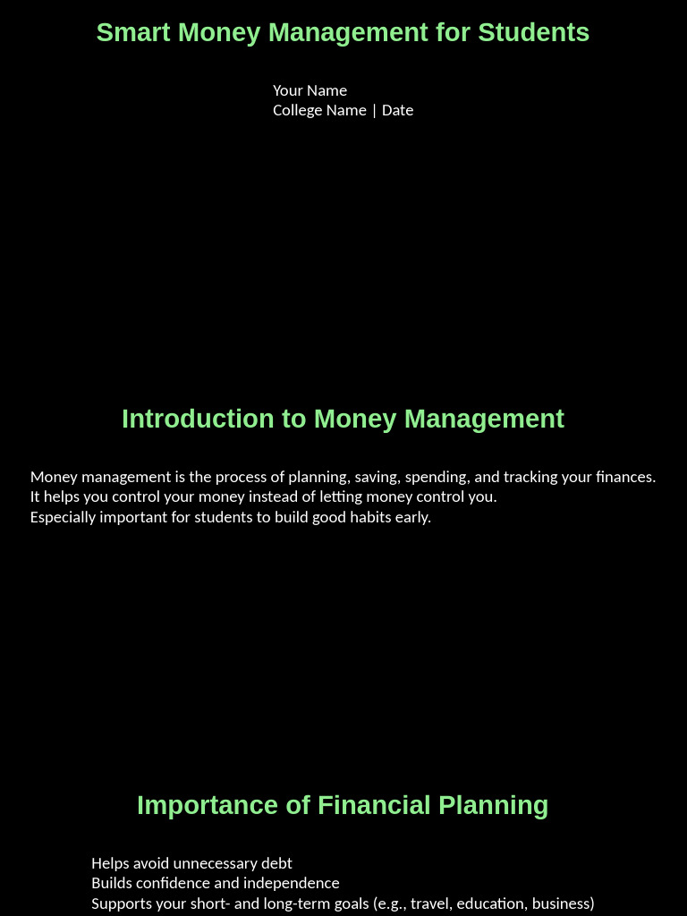 Student Money Management Guide | PDF