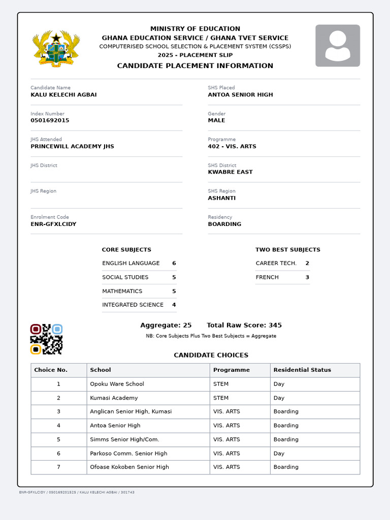 Placement Slip | PDF