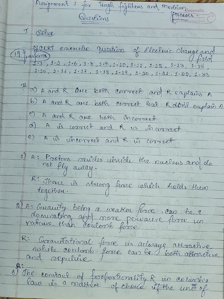 Ncert Assignment 1 | PDF