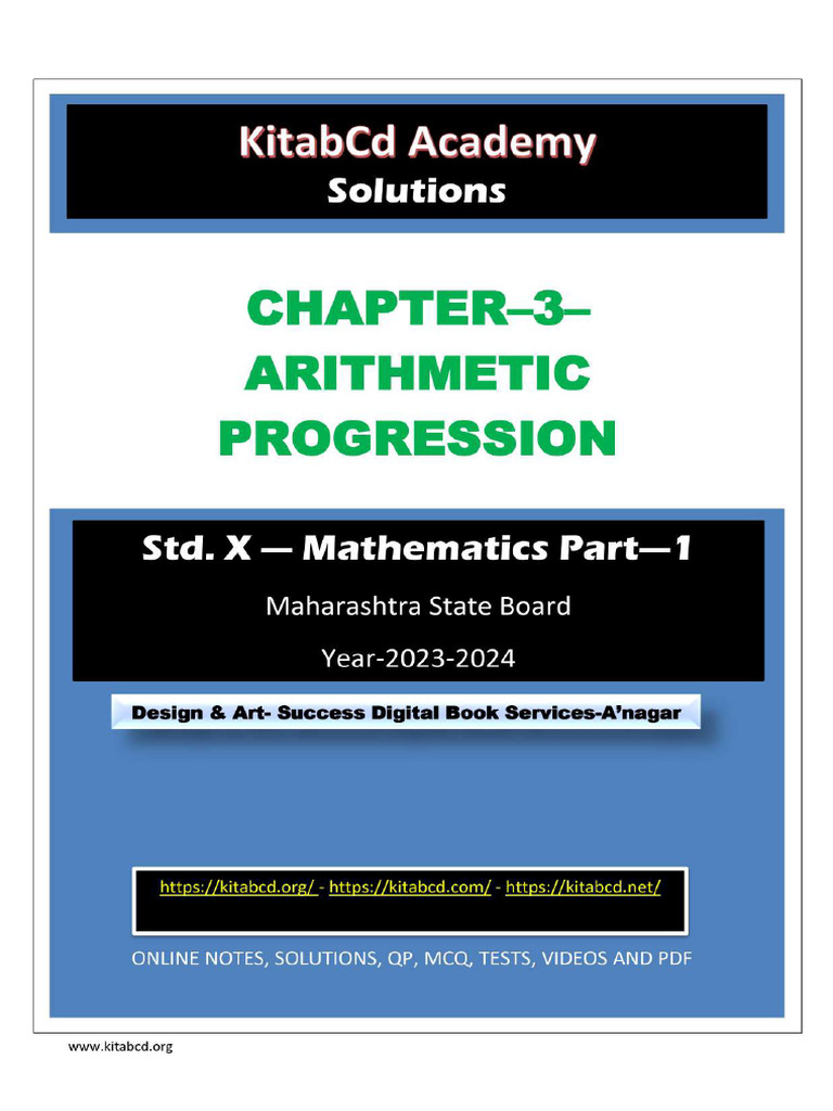 P1 CH 3 Kitabcd MSBSHSE Class 10 Math Solution (S) | PDF | Mathematics