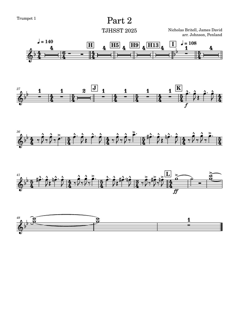 Trumpet 1 Part 2 | PDF