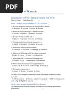 Grade 10 Science Unit Test Paper | PDF | Digestion | Carbohydrates