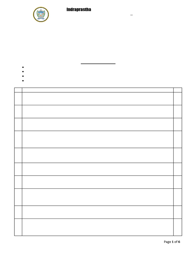 Class 6 Sample Paper of Half Yearly Maths (HeenaBajaj) | PDF | Numbers | Angle