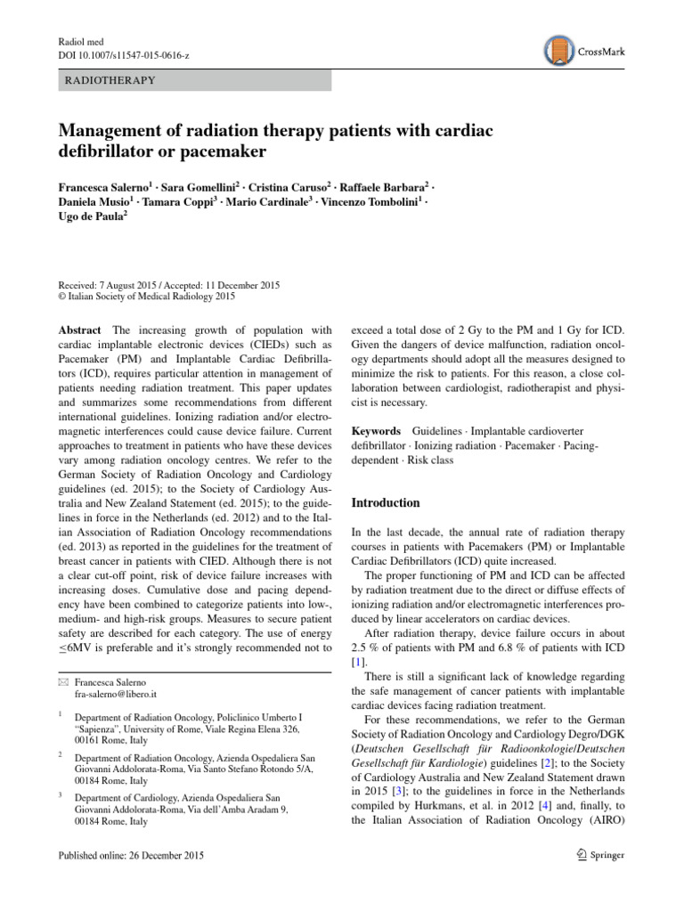 Management of RT With Defibrilator - 251011 - 095233 | PDF | Radiation ...