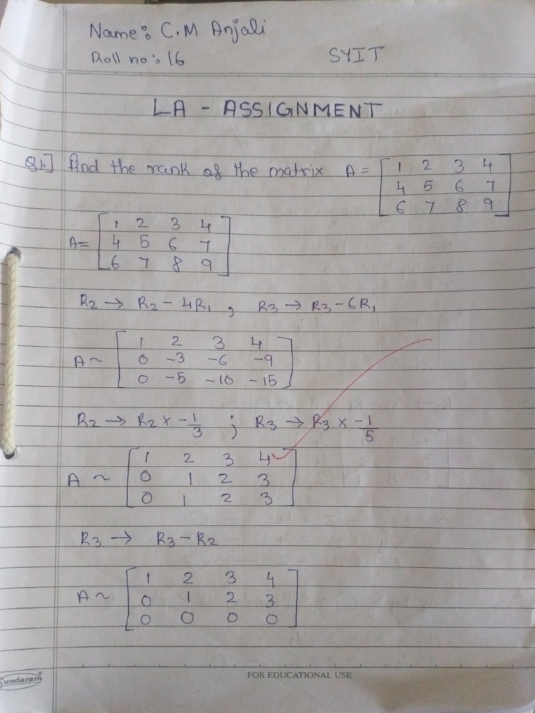 Anjali Muralidharan, LA Assignment | PDF